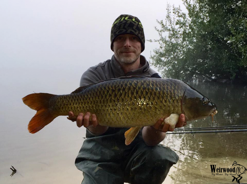 Rob Cate with this 15lb 8oz Common | Weir Wood Carp & Coarse Fishery