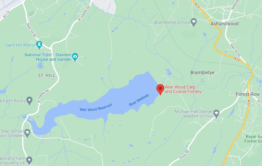 Swim Map | Weir Wood Carp & Coarse Fishery